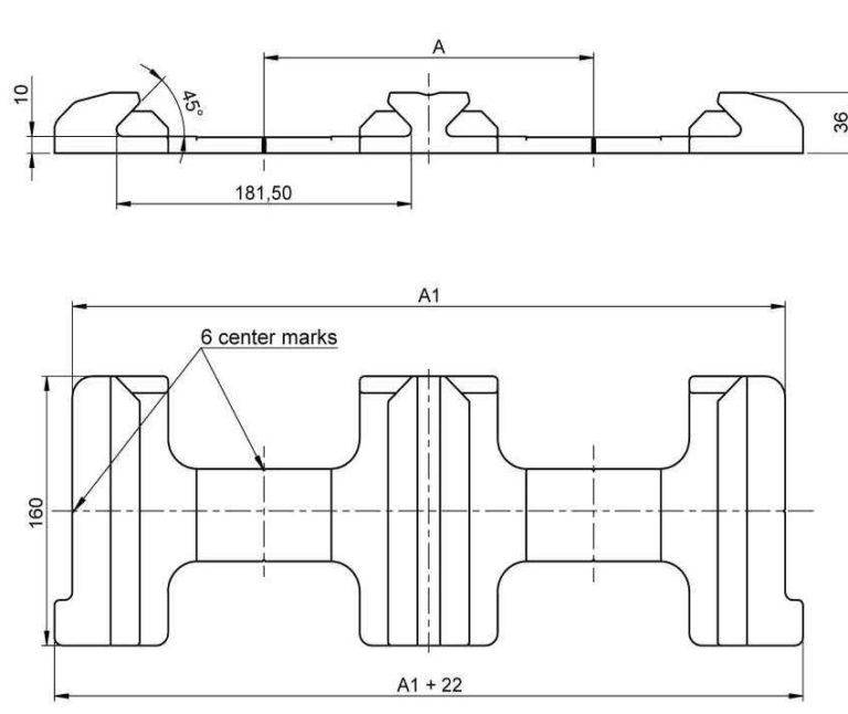 Double dovetail foundation TW107 - Globus Container